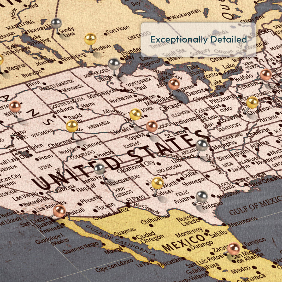 Push Pin World Maps | Forever Map